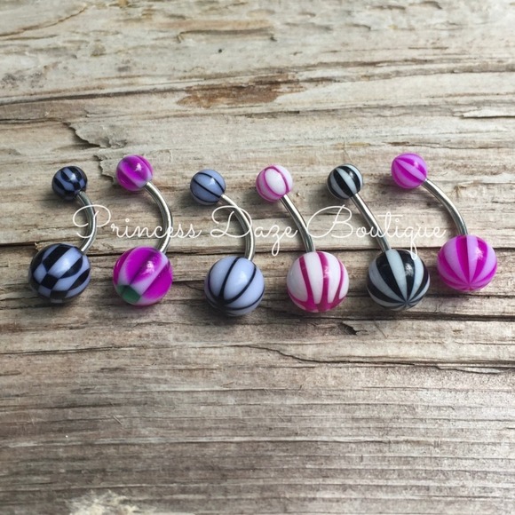 Jewelry | 6 Multicolor Belly Button Navel Rings | Poshmark